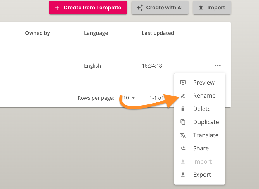Renaming a Project – Elucidat Create Help Center