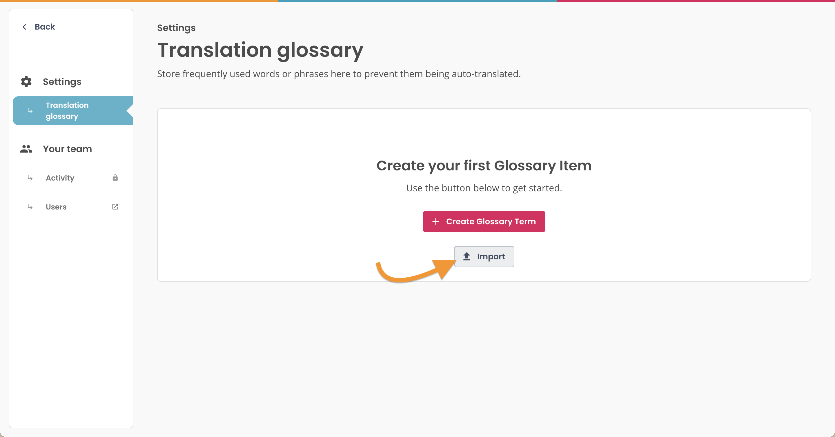 Creating a glossary of terms that have custom translations – Elucidat Create Help Center